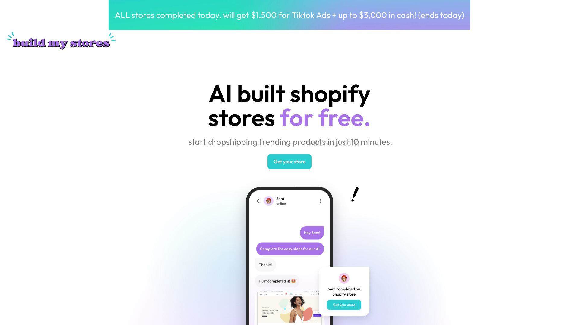 免费AI建设Shopify电商店铺-获取定制化的在线销售平台 – AICMTY