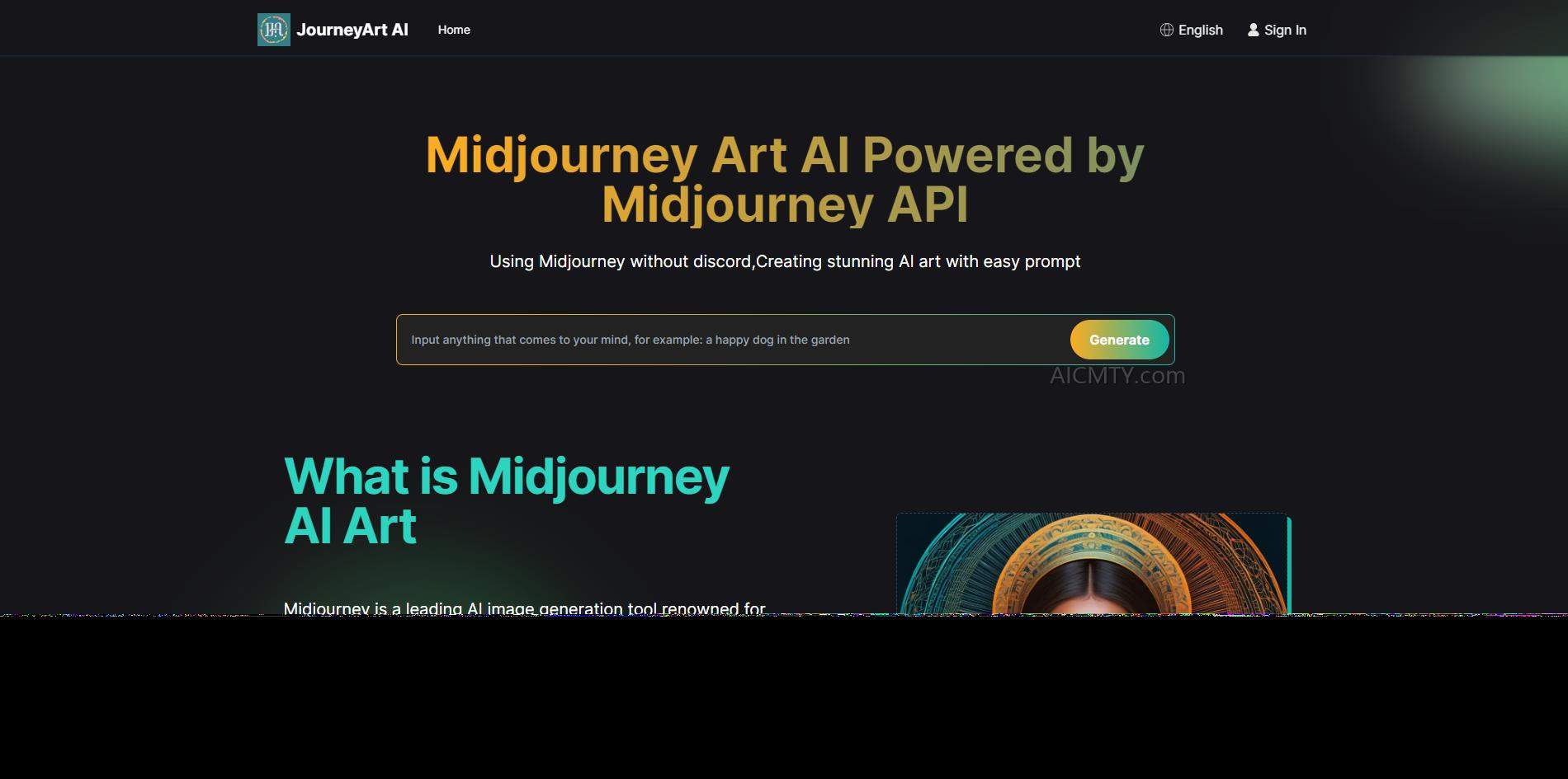 Midjourney Art AI Generator – AICMTY