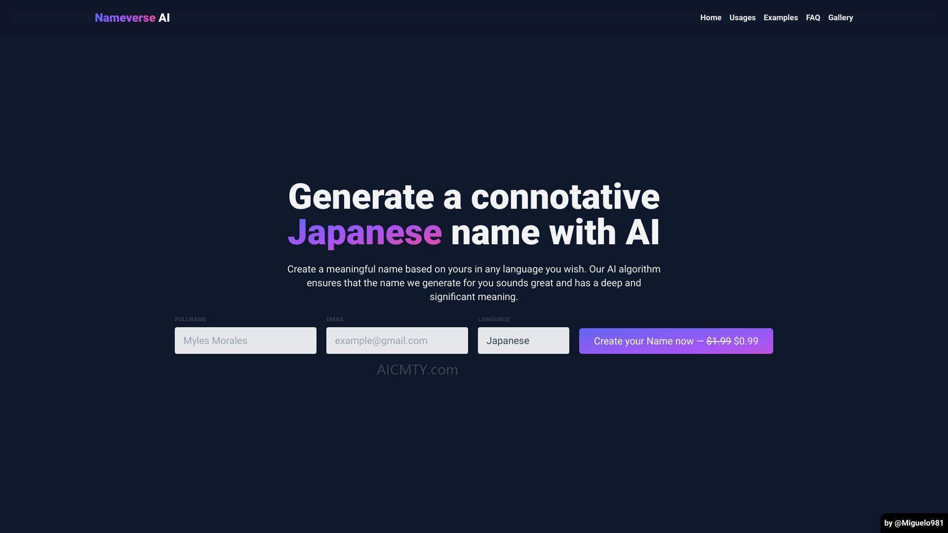 Nameverse AI – AICMTY