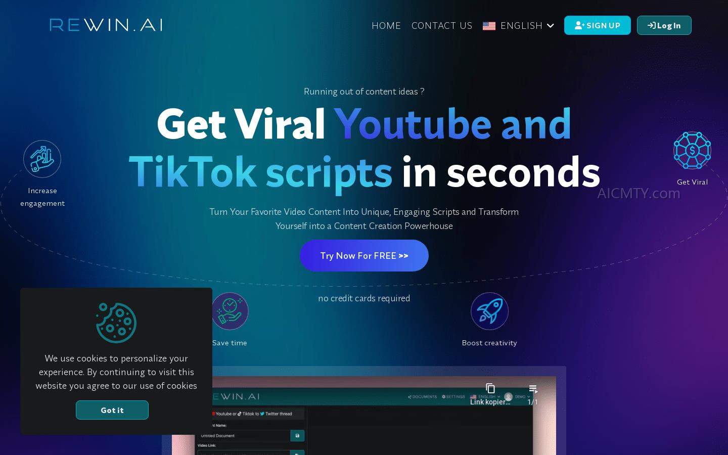 Rewin.AI – 创意视频脚本生成工具 – AICMTY