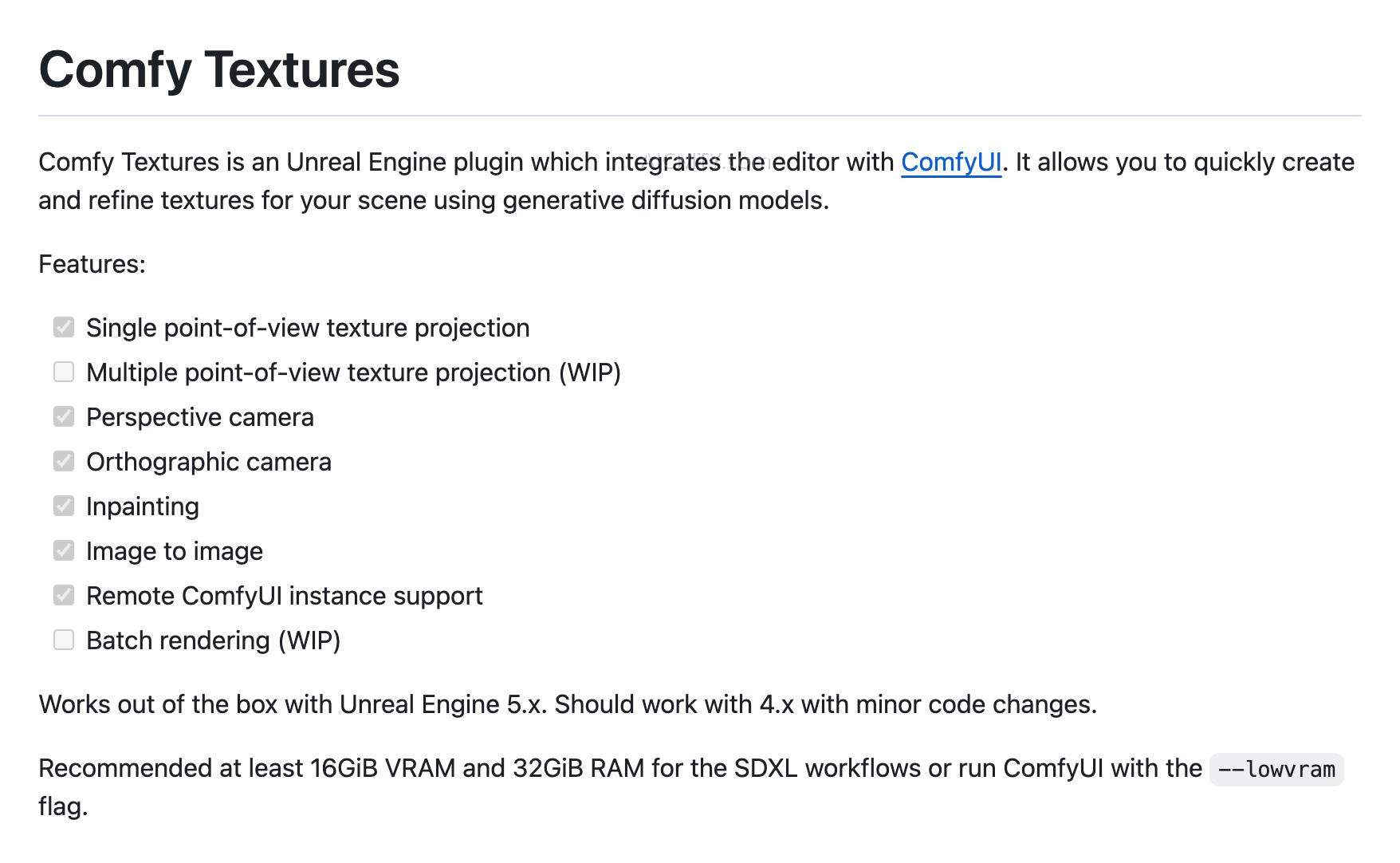 Comfy Textures: 一个强大的Unreal Engine纹理生成插件 – AICMTY