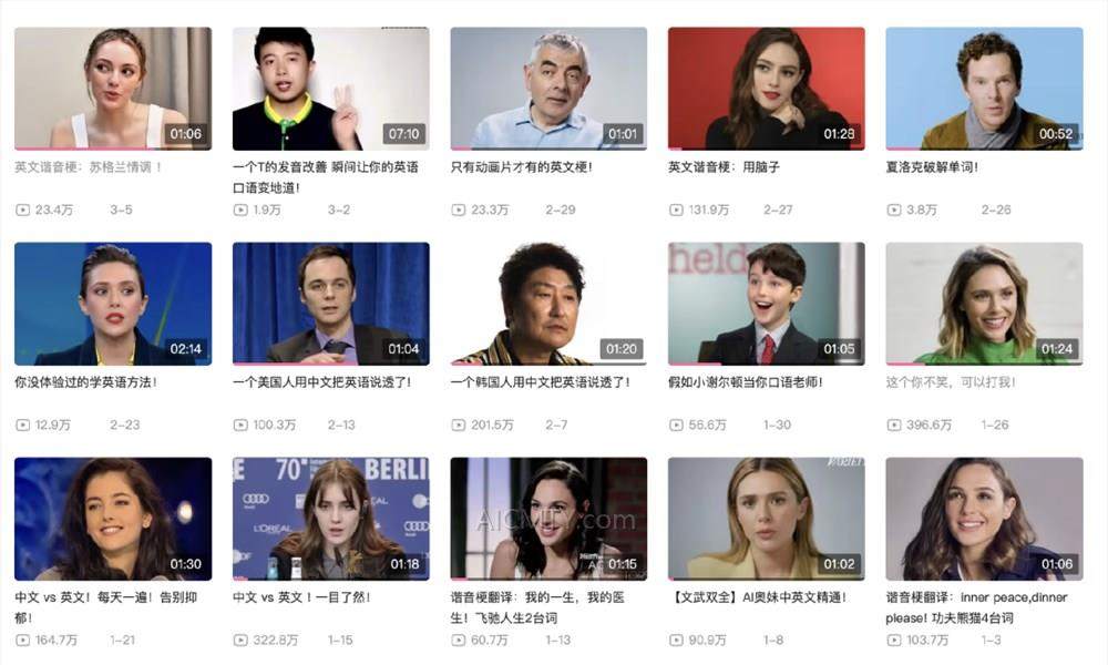 B站UP主“johnhuu”用AI配音明星教学英语，创意视频播放量达数百万 – AICMTY