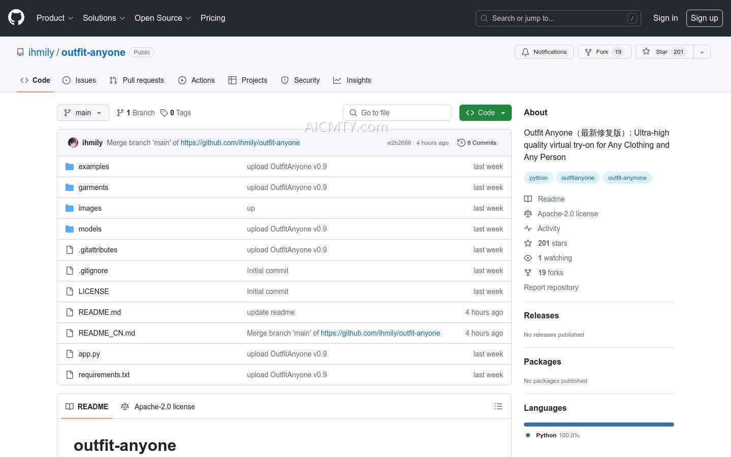 Outfit Anyone – 超高质量虚拟试穿工具 – AICMTY