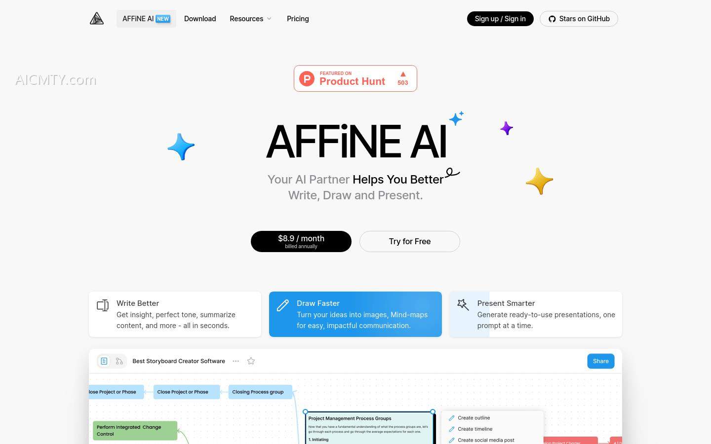 AFFiNE AI – 多模态AI助手 – AICMTY