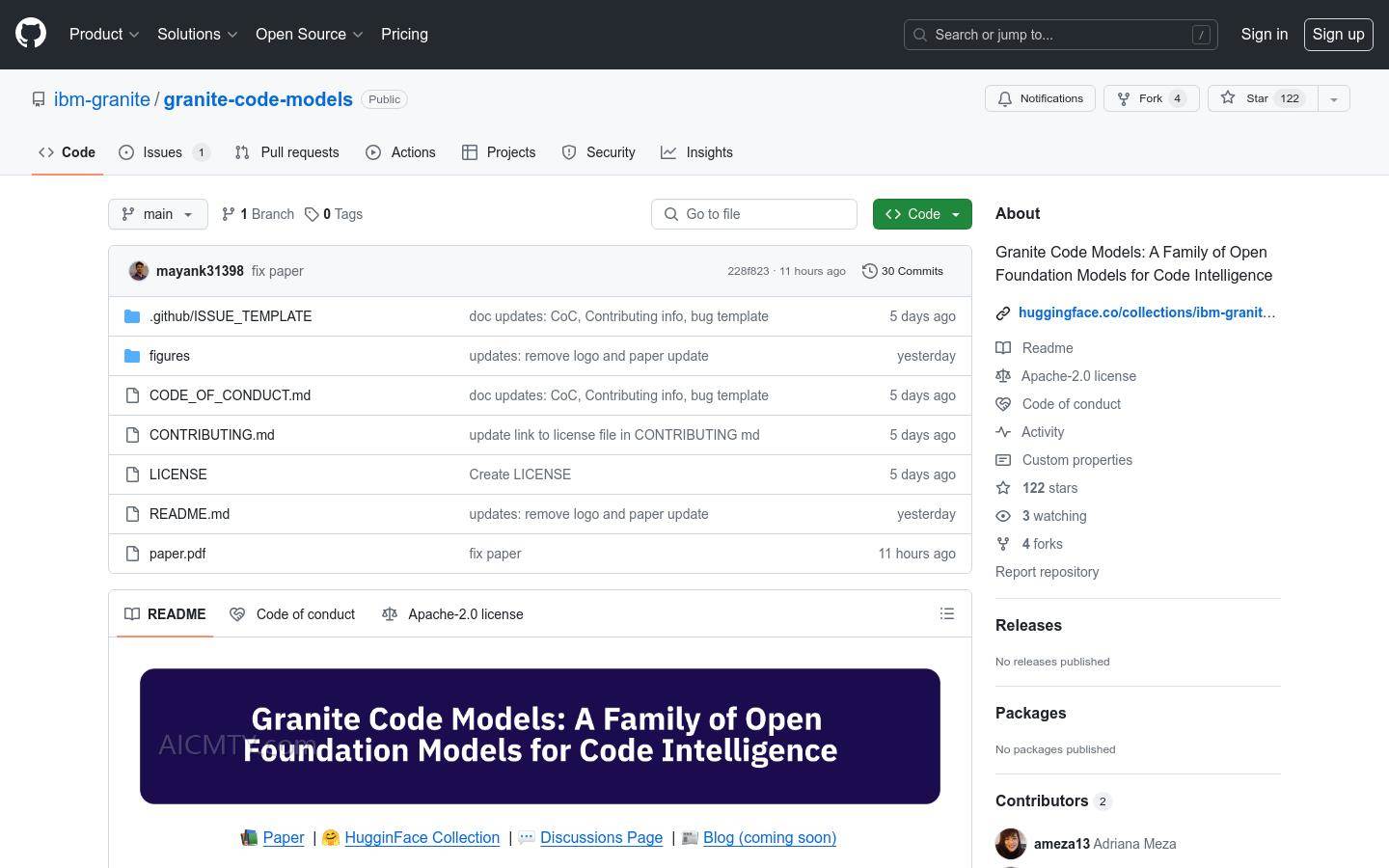 IBM开源代码智能工具-Granite Code Models – AICMTY