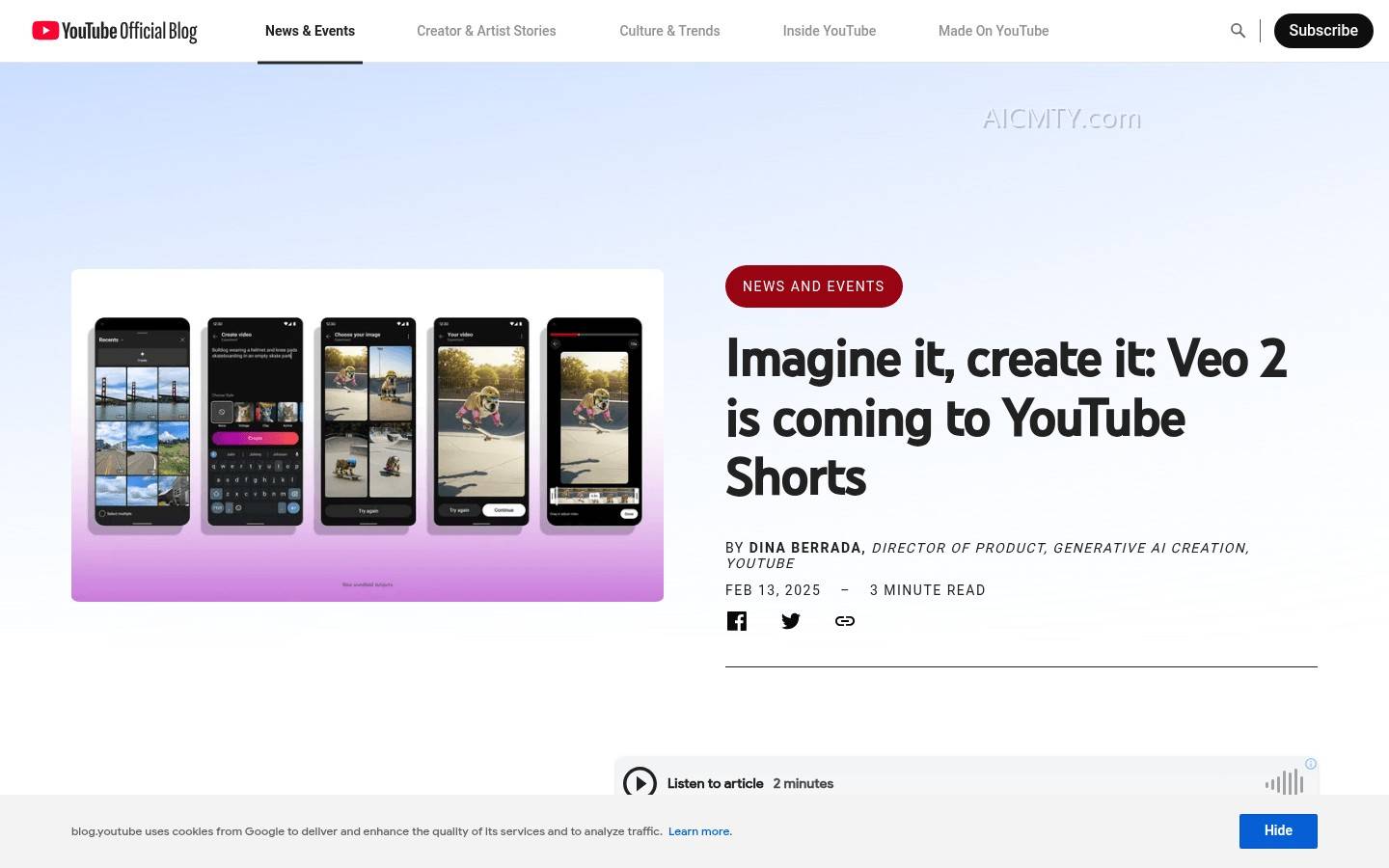 Dream Screen: YouTube Shorts的AI视频生成工具 – AICMTY